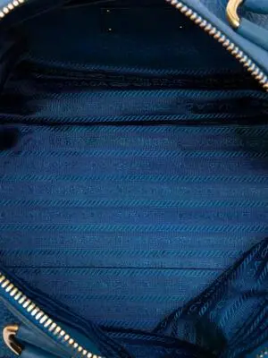 Prada Vitello Daino Zip Top Satchel 2021-2026 - Blue
