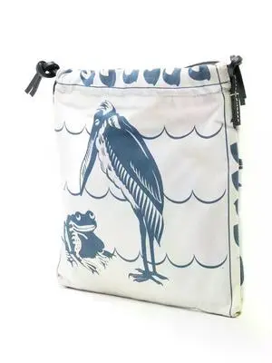 Loewe 2019 Canvas Anagram Drawstring Crossbody Bag - Blue