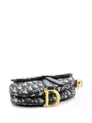 Dior Saddle Handbag Oblique Canvas Mini Shoulder Bag - Blue
