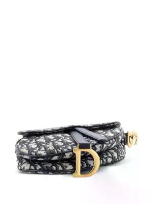 Dior Saddle Handbag Oblique Canvas Mini - Blue