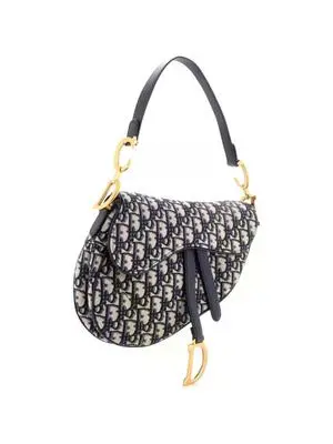 Dior Saddle Bag Oblique Canvas Medium - Blue