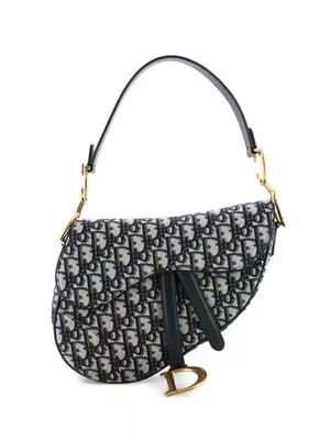 Dior Saddle Handbag Oblique Canvas Medium Shoulder Bag - Blue