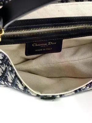 Dior Saddle Handbag Oblique Canvas Medium Shoulder Bag - Blue