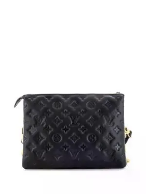 LOUIS VUITTON Coussin Pm Crossbody Bag Monogram Embossed Lambskin - Black