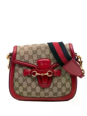 Gucci Medium Gg Canvas Lady Web Crossbody Bag