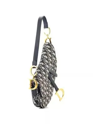Dior Saddle Handbag Oblique Canvas Medium Shoulder Bag - Blue