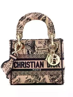Dior Lady D-lite Embroidered Canvas Mini Satchel