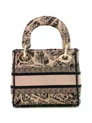 Dior Lady D-lite Embroidered Canvas Mini Satchel