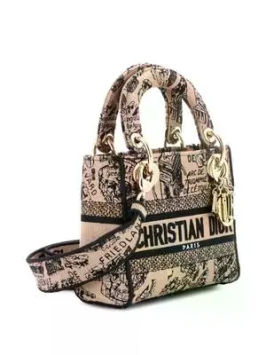 Dior Lady D-lite Embroidered Canvas Mini Satchel