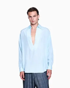 Giorgio Armani Open Silk Shirt