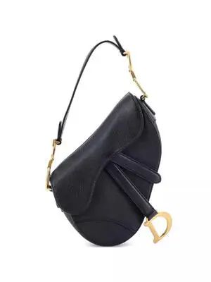 Dior Saddle Handbag Leather Mini Shoulder Bag - Black
