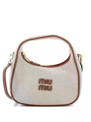 Miu Miu Wander Hobo Canvas Mini Shoulder Bag