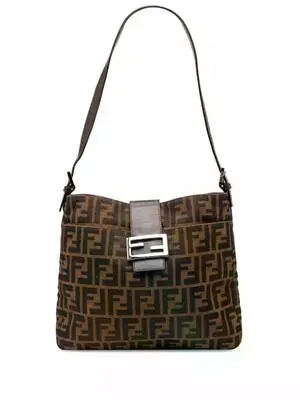 Fendi Zucca Canvas Shoulder Bag - Brown
