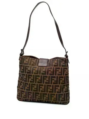 Fendi Zucca Canvas Shoulder Bag - Brown
