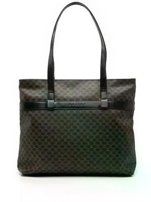 Celine 2000 Macadam Coated Canvas Tote Bag - Black