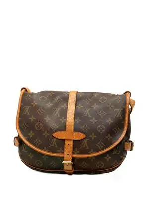 LOUIS VUITTON 1993 Monogram Saumur 30 Crossbody Bag - Brown