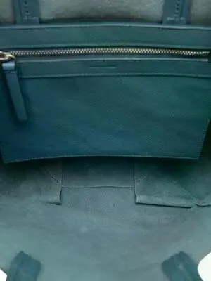 Celine 2019 Small Grained Calfskin Vertical Cabas Satchel - Blue