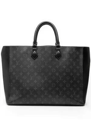 LOUIS VUITTON 2000-2025 Monogram Eclipse Grand Sac Tote Bag - Black