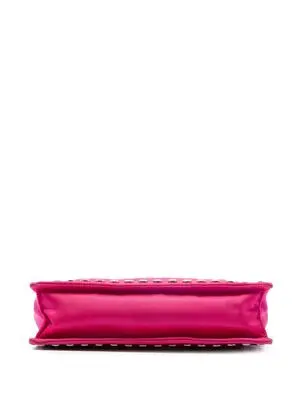 Prada 2013-2025 Tessuto Studded Etiquette Shoulder Bag