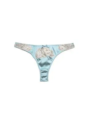 Fleur Du Mal Juliet Lace Thong - Frosted Mint