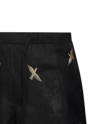 BAZISZT Embroidered Drawstring Shorts