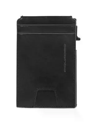 PIQUADRO Leather Card Holder - Black