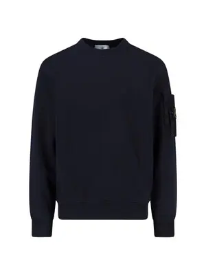 Stone Island Compass Cotton Sweatshirt - Blue