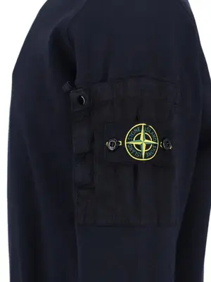 Stone Island Compass Cotton Sweatshirt - Blue