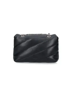 Pinko Micro Leather Bag With Padded Design