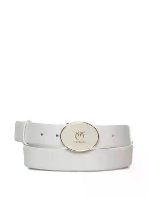 Pinko Round Buckle Belt - White