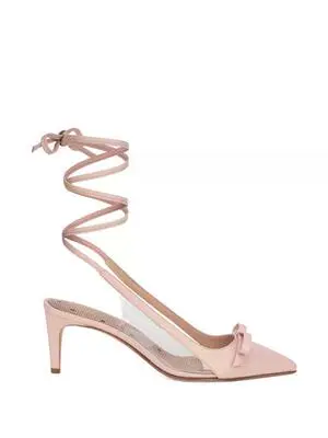 Red Valentino Bow-detail Tie-up Pumps - Pink