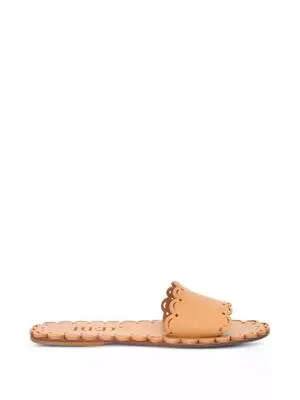 Red Valentino Scalloped-trim Sandals - Brown