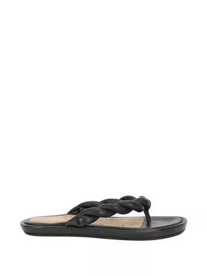 Valentino Garavani Braided-straps Flip Flops - Black