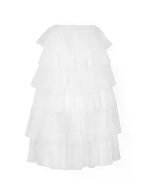 Red Valentino Tiered Ruffled Midi Skirt