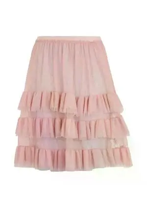Valentino Garavani Ruffled Midi Skirt - Pink