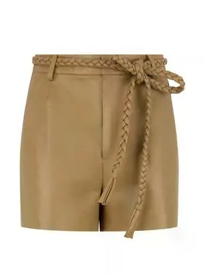 Red Valentino Braided Belt Shorts - Brown