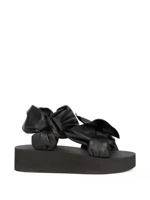 Valentino Garavani Knot-detail Platform Sandals - Black