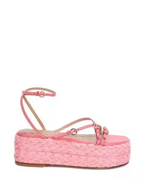 Red Valentino Platform-sole Strappy Espadrilles - Pink