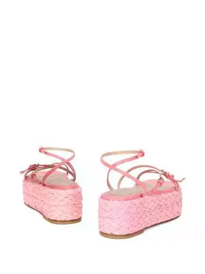 Red Valentino Platform-sole Strappy Espadrilles - Pink
