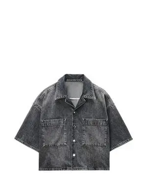 Alexander Wang Cropped Pocket Shirt - Grey