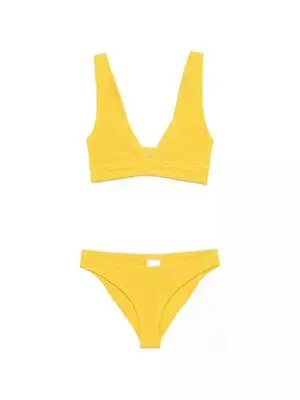 Hunza G Carla Textured Bikini Set - Yellow