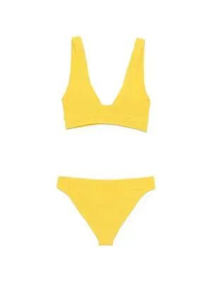 Hunza G Carla Textured Bikini Set - Yellow