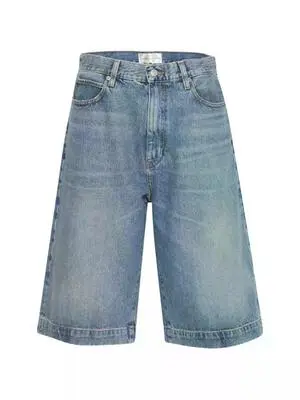 FRAME Jort Wide-leg Denim Shorts - Blue