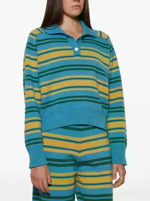 Calle Del Mar Striped Knit Polo