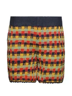 BAZISZT Conondrum Multicoloured Patterned Shorts - Red