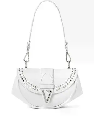Versace Virtus Studded Shoulder Bag - White