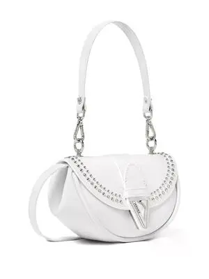 Versace Virtus Studded Shoulder Bag - White