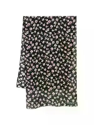 TWINSET Floral Scarf - Black