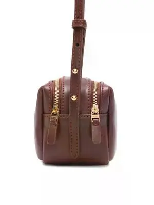 ELLEME Double-zip Leather Cross Body Bag - Brown