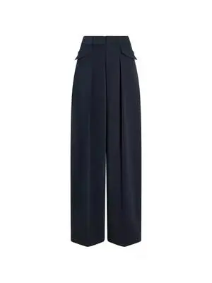 Cinq À Sept Leora Pleated Tailored Trousers - Blue